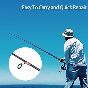 Fishing Rod Repair Kit with Glue,Fishing Rod Tips Guides Replacement Kit Rod Eyelet Stainless Steel Ceramic Ring Repair Kit