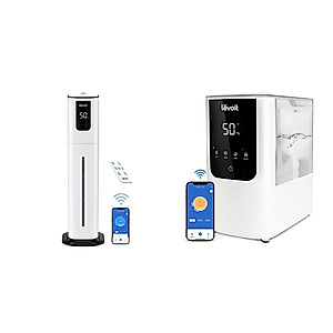 LEVOIT OasisMist 1000S (10L) Smart Humidifier Bundle with Warm & Cool Mist Humidifier for Bedroom and Home