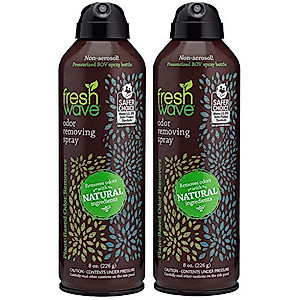 Fresh Wave Odor Eliminator Spray & Air Freshener, 8 oz. | Pack of 2 | Non-Aerosol, Fine Mist | Odor Absorbers | Safer Odor Relief | Natural Plant-Based Odor Eliminator | For Furniture, Fabrics & Trash