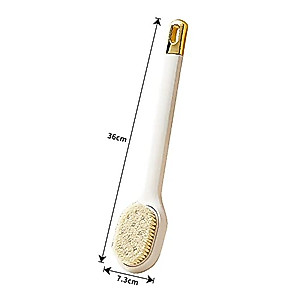 INGVY Dry Brushing Body Brush Long Handle Liquid Bath Brush Bathroom Body Brushes Back Body Bath Shower Sponge Exfoliating (Color : Green)