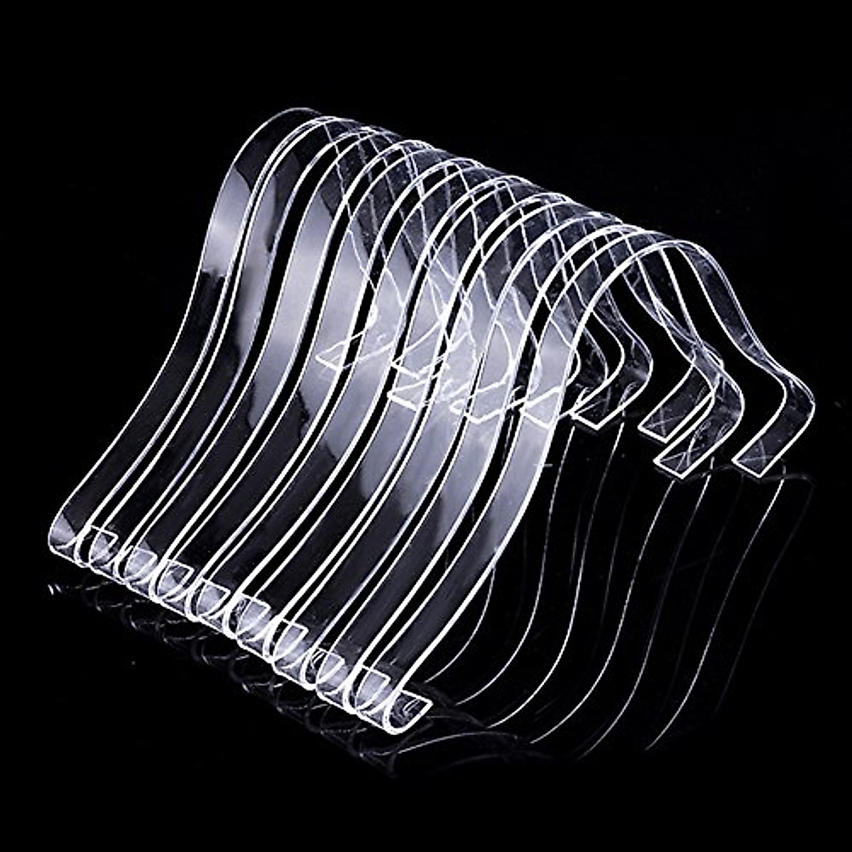 mollensiuer 20Pcs Clear Sandal Shoe Display Stand Shoe Supports Shaper Forms Inserts for Shoe Store Retail Shop or Home Display Storage Use