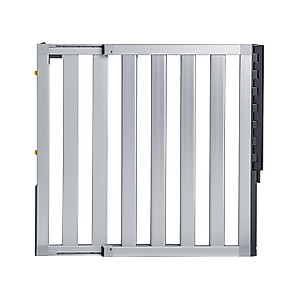 Munchkin® Loft Hardware Mounted Baby Gate for Stairs, Hallways and Doors, Extends 26.5"- 40" Wide, Silver Aluminum