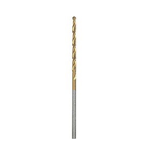 BOSCH TI2131 2-Piece 1/16 In. x 1-7/8 In.Titanium Nitride Coated Metal Drill Bits with 3/8 In. Reduced Shank for Applications in Heavy-Gauge Carbon Steels, Light Gauge Metal, Hardwood