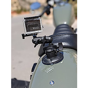 Panavise AcitonGrip 13130 Action Grip Double Knuckle Suction Cup Camera Mount (Matte Black)