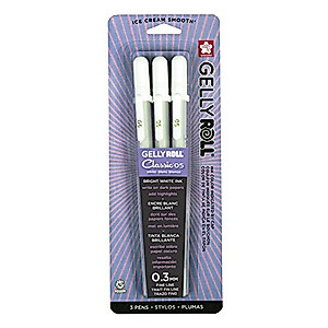Sakura 57452 Gelly Roll Classic 05 (Fine Pt.) 3pk Pen, White