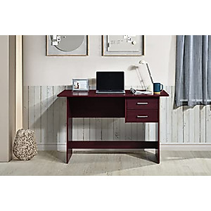 Hodedah Writing 2-Drawers in Mahogany Desk