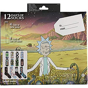Men's 12 Days Of Socks - Rick and Morty 2020