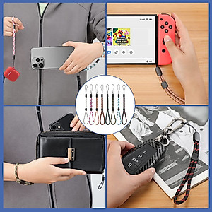 FrgKbTm Hand Wrist Strap Lanyard, 8 Pcs Adjustable Nylon Wrist Strap Lanyard, Colorful Hand Wrist Straps for Mobile Phone, Camara, Keys, USB Flash Drive, Wallet, ID Name Tag Badge, Mp3, Mp4, GoPro