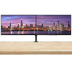 HP Z23n G2 23 Inch FHD 1080p IPS LED Business Monitor (1JS06A8#ABA) 2-Pack Bundle with HDMI, DisplayPort, VGA, USB Ports, and Dual Monitor Desk Mount Stand with Clamp