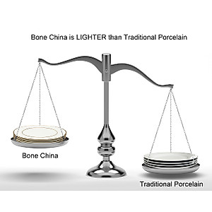 Bone China Dinnerware, 20PC Set, Service for 4, Double Gold Rim, White, Microwave Safe, Elegant Giftware, Dish set, Essential Home, Everyday Living, Display, decoration, Kitchen Dishes, Dinner set