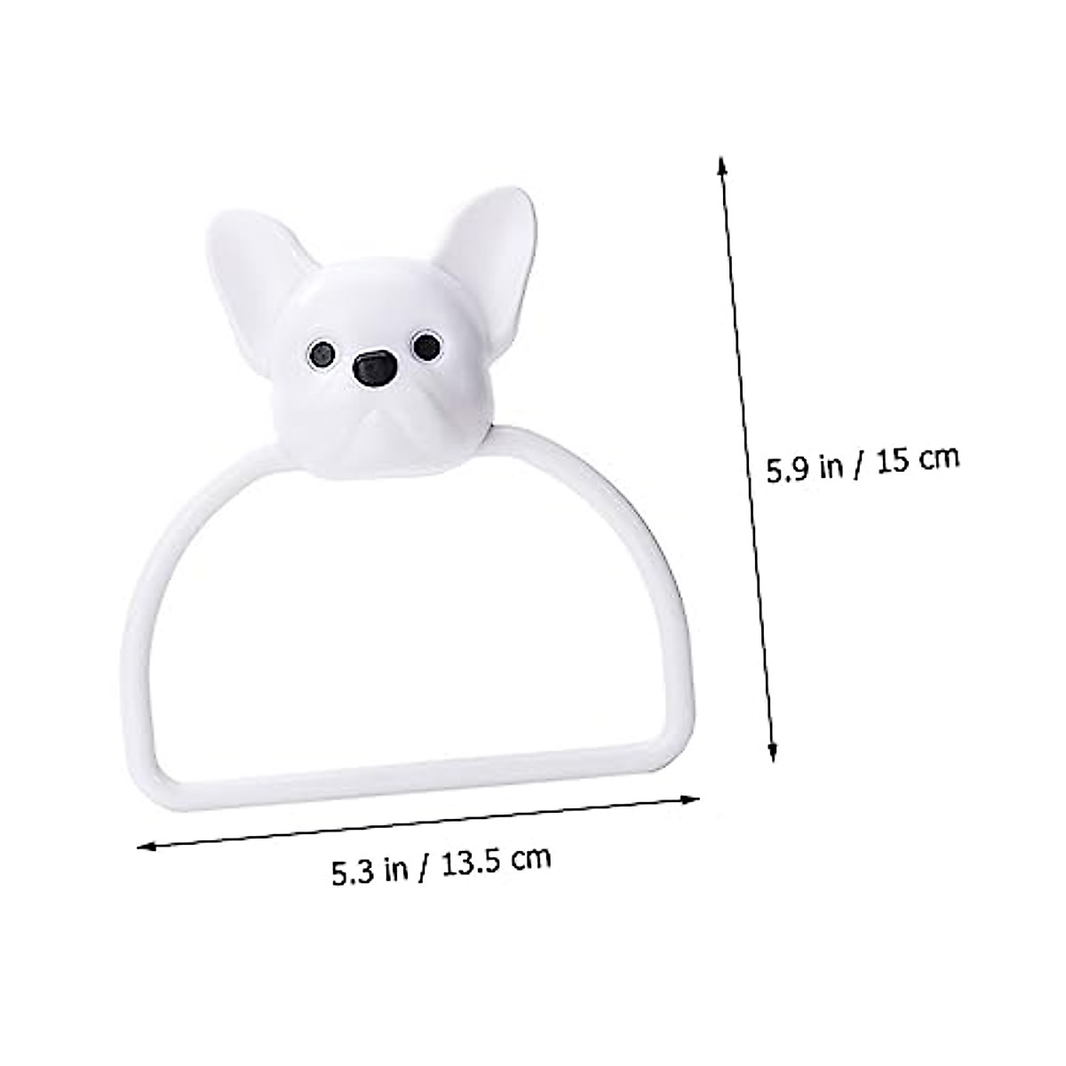 Cabilock 1pc Towel Rack Plastic Hooks for Hanging Clothes Hanger Hooks Hanger Hooks for Plastic Hangers Countertop Towel Ring Hand Towel Holder Tower Rack Abs White Punch Free Ring Cute