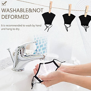 YYTDAISHU 6 Pack Black Reusable Breathable Cloth Face Protection, Adjustable Washable Male and Women Fashion Face Protection Cover