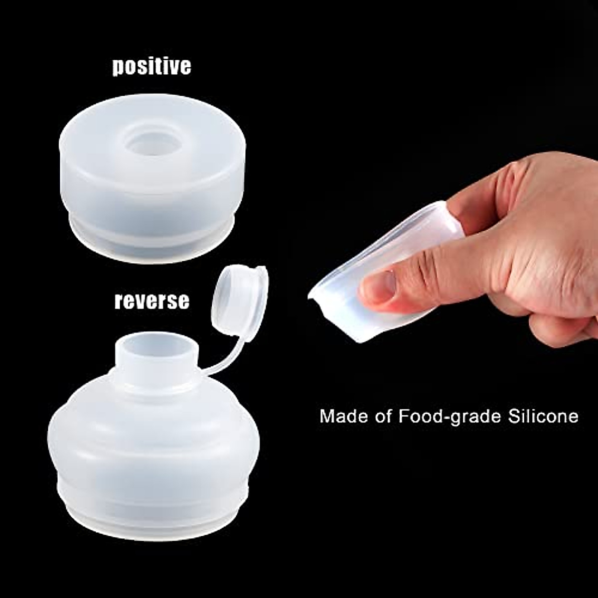 TOYMIS 2pcs Water Jug Cap, 5 Gallon Water Jug Cap for 53-65mm Screw/Threaded Tops Silicone Water Caps Leak-Proof Reusable Water Jug Cap Replacement for Water Dispenser, with Inner Buckle