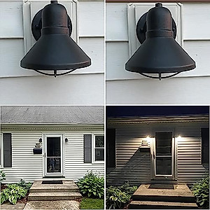 ARPENTER Outdoor Wall Light Fixtures, 2-Pack Wall Sconce in Powder Coated Finish for Front Porch, House, Garage, Rentals, Playhouse