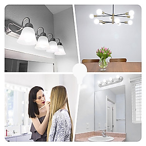 SHINESTAR 4-Pack Vanity Light Bulbs, 60W Equivalent, 5000K Daylight, G25 LED Globe Light Bulbs for Bathroom, E26 Medium Base, Non-Dimmable