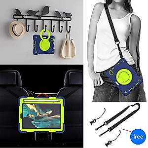 New iPad Mini 6 Case Kids 2021,iPad Mini 6th Generation Case for Kids Built-in Pencil Holder,Heavy Duty Shock Resistant Rugged with 360 Degree Swivel Handle Rugged Case for iPad Mini Case Kids