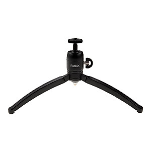 Fotodiox Pro Heavy Duty Tabletop Arched-Leg Tripod - All Metal, Foldable with Pan/Swivel Ballhead for Cameras, Monitors, LED Lights, Flashes, Mic and more