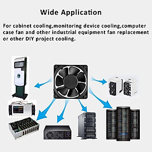 120mm 12V IP67 Waterproof Fan High Speed 12V DC 120mm 12038 3Pin Ventilation Cooling Fan 3500RPM