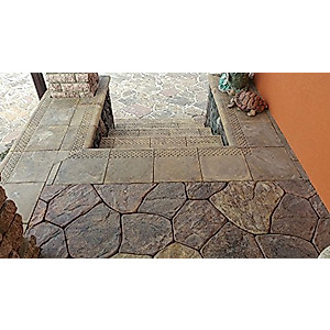 SvitMolds Concrete molds DIY Sold 6 pcs Plastic Moulds Flagstone Casting Concrete Paving Garden Paths Stone Patio Pavers for Garden Walkway #S34