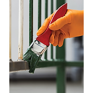 Atlantic Safety Products Orange Lightning Exam Gloves, Disposable, Powder-Free Nitrile Gloves, Orange, Extra Large, 100-Ct