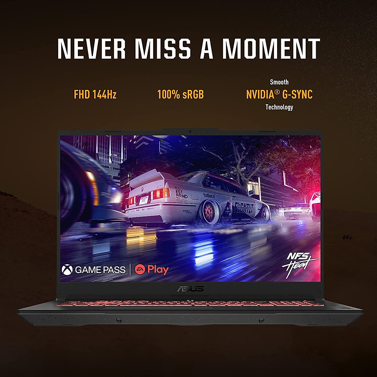 ASUS 2023 TUF FA707NU 17.3” 144Hz FHD IPS Gaming Laptop AMD 8-Core Ryzen 7 7735HS 32GB DDR5 1TB NVMe SSD NVIDIA GeForce RTX 4050 6GB GDDR6 WiFi AX RJ45 USB4 w/DP RGB KB Windows 10 Pro w/RE USB