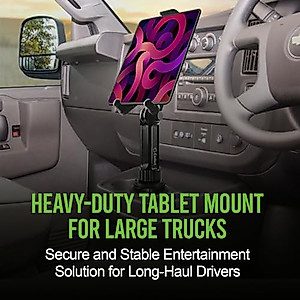 Cellet Universal 360 Adjustable Cup Holder Tablet Automobile Mount Cradle Compatible to Apple IPad Pro 12.9 IPad 9.7-inch Air 2019 IPad Mini 4 Samsung Galaxy Tab S4 S5e Surface Go Pro 6(PHC670M) 13in