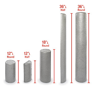 OPTP Silver AXIS Foam Roller, Moderate Density for Sports Medicine, Physical Therapy, Pilates, Yoga - Myofascial Release on Trigger Points (Silver Moderate Density, 36" x 3" Half-Round)