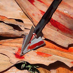 DEEPOWER 4-Pack Archery Broadhead 3 Blade 100 Grain Broadhead Solid Hunting Broadhead Fixed 3 Blade 420 Stainless Steel