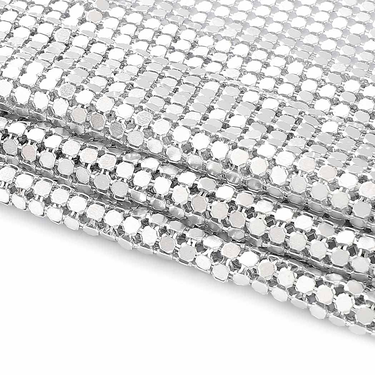 Edary Body Chain Sequin Halter Chain Silver Sequins Vest Crop Top Sparkly Chest Chain Jewelry for Women