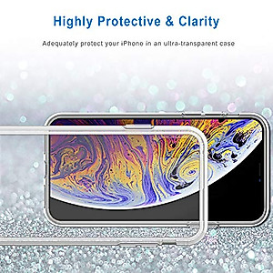 JETech Case for iPhone Xs Max 6.5-Inch, Non-Yellowing Shockproof Phone Bumper Cover, Anti-Scratch Clear Back (Clear)