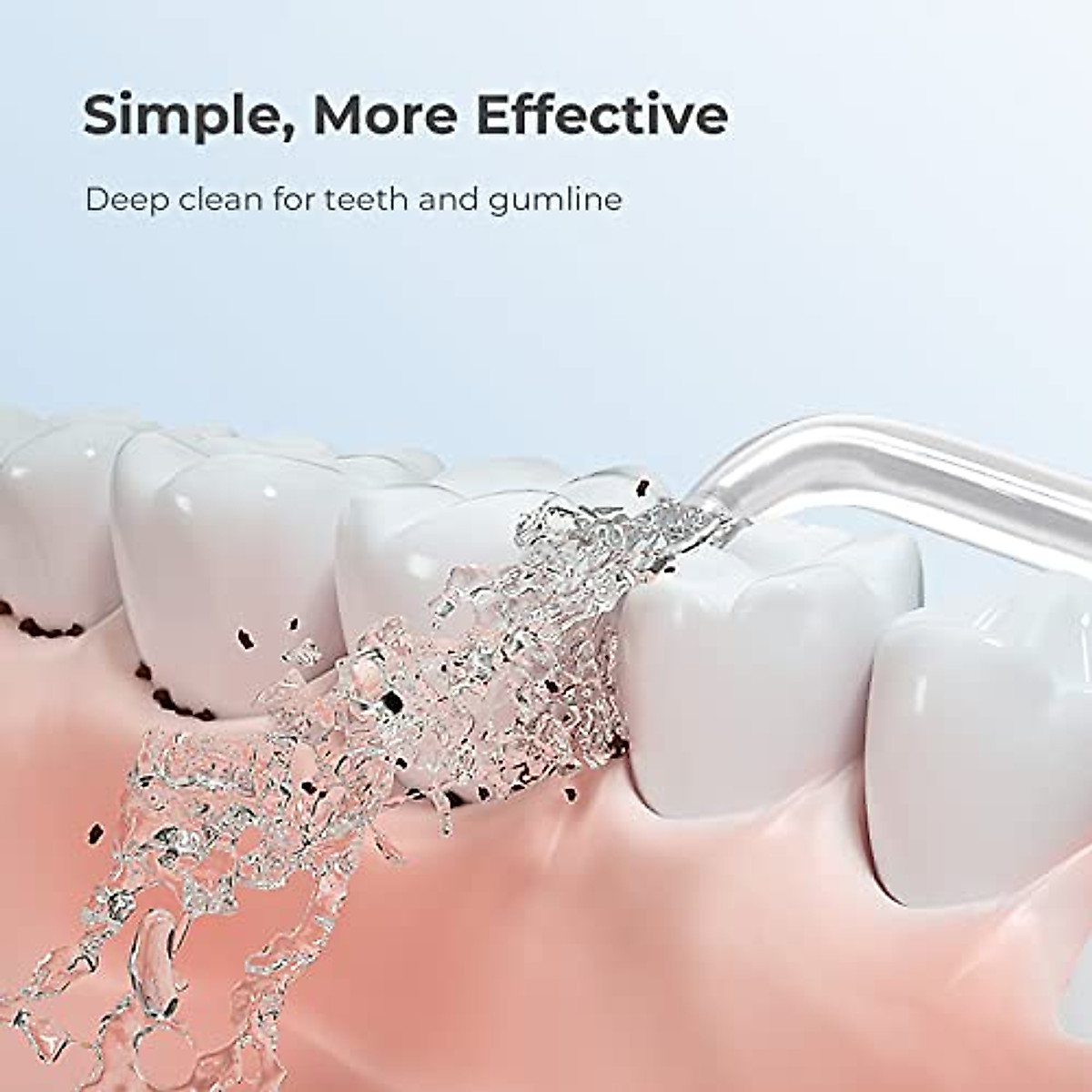 usmile Water Flosser, USB Rechargeable Portable Water Flosser for Teeth Cleaning, Water Dental Flosser Cordless with Detachable Water Tank for Home & Travel, C1 Pink