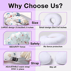 PILLANI Nursing Pillow for Breastfeeding & Bottle Feeding, Original Breast Feeding Pillow for Mom & Baby Support, Removable Cotton Cover, Adjustable Waist Strap, Baby Girl Boy Essentials Must Haves