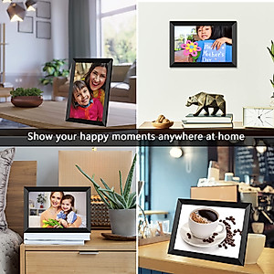 FRAMEO Digital Photo Frame 10.1 Inch, 1 Piece Smart WiFi Digital Picture Frame, Touch Screen Display, 32GB Storage Auto-Rotate Easy Share Photos or Videos in Frameo App from Anywhere Living Room Decor