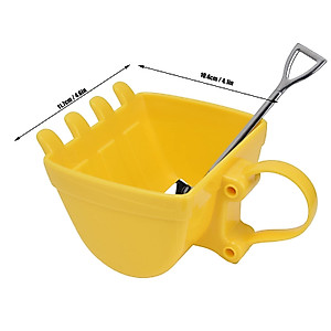 Omabeta Excavator Coffee Mug, 330ml Excavator Bucket Cup with Shovel Spoon Creativity Tea Cup Milk Coffee Mug Funny Digger Cake Container Birthday Gift