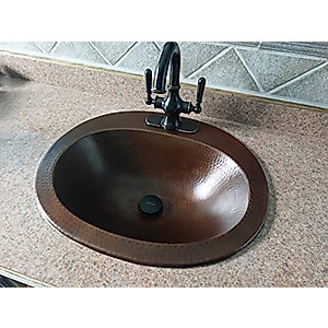 Sinkology BOD-0903BC Seville Copper Drop-in Bath Sink with Overflow in Aged Copper
