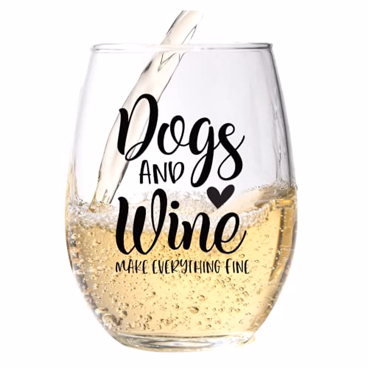 COOL AF Dog Mom Gifts For Women - Funny Dog Mom Gift Wine Glass - 15oz Wine Glass For Dog Lovers