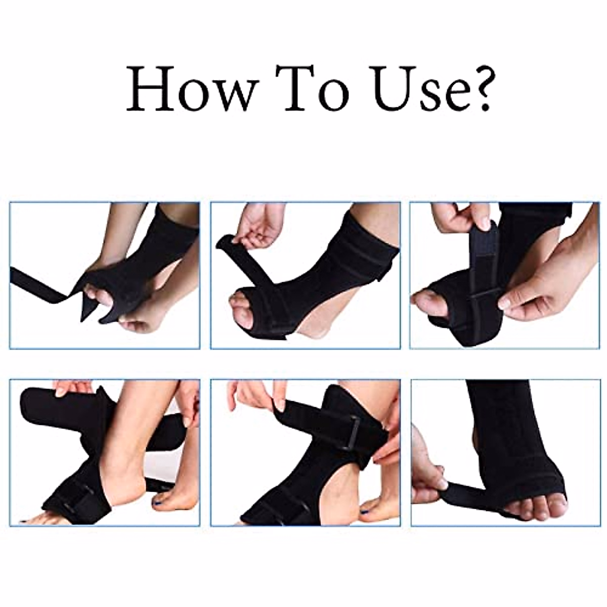 Foot Drop Brace, Adjustable Fasciitis Night Splints, Foot Drop Orthosis Ankle Corrector Brace Support Protection Correction Splint Right Or Left Drop Foot Brace Plantar Fasciitis Splint