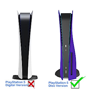 Face Plate Cover Shell for PS5 Disc Edition Console Faceplates, Accessories Compatible with Playstation 5 Protective Replacement Panels (Galactic Purple)