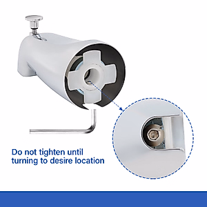 Solimeta Diverter Tub Spout, Bath Tub Spout with Diverter 5/8" Slip Fit Connection, Chrome