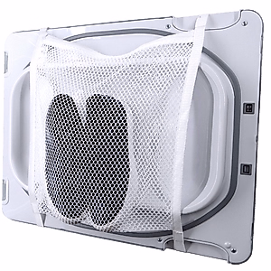 S&T INC. Sneaker Dryer Bag, Dryer Door Shoe Net with Elastic Straps, Sneaker Laundry Bag for Shoes, White, 15.5 Inch x 15.5 Inch, 1 Pack