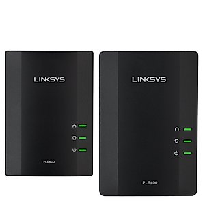 Linksys Powerline AV 1-Port and 4-Port Network Adapter Set (PLSK400-NP)