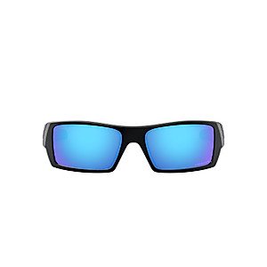 Oakley Men's Oo9014 Gascan Rectangular Sunglasses, Matte Black/Prizm Sapphire Iridium Polarized, 60 mm