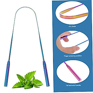 1 Set Brush and Scraper Oral Care Scraper Scraper Oral Care Tool Oral Care Supply Cleaning Brush Stainless Steel Coating Scraper