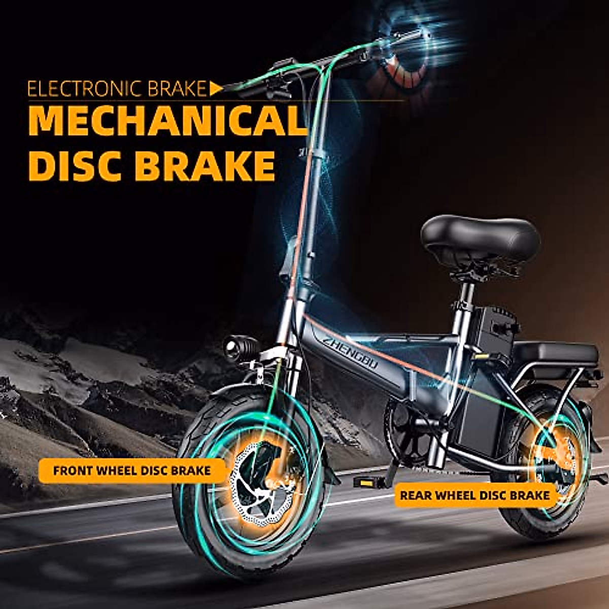 EUYBIKE Ebikes for Adults, 500W Motor 48V 18AH Removable Battery Mini Electric Bike for Adults,21MPH Folding Electric Bike, Urban City Commuter,14” Foldable Adult Electric Bicycles for Women, Men