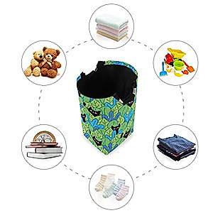 Kigai Cartoon Black Cat Laundry Basket Large Collapsible Waterproof Laundry Hamper with Handles Portable Storage Basket Dirty Clothes Toys Organizer for College Dorms, Nursery, Bathroom