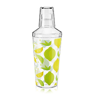 True 16oz Plastic Cocktail Mixing, Set of 1, Citrus Patterned Shaker