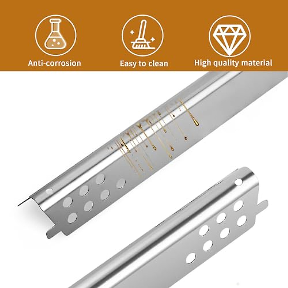 kingsea Grill Replacement Parts Kit Compatible with Charbroil 463347519,463347017,463673017,463673517,463673617,463673619,Heating Plates,Burner,Crossover Tube