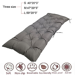 Eoieov Waterproof Bench Cushion for Outdoor Furniture Garden Patio Loveseat Lounger Swing Chair,40"x20" Thicken Bench Cushions for Indoor Furniture Sofa Window Cushion Navy Blue