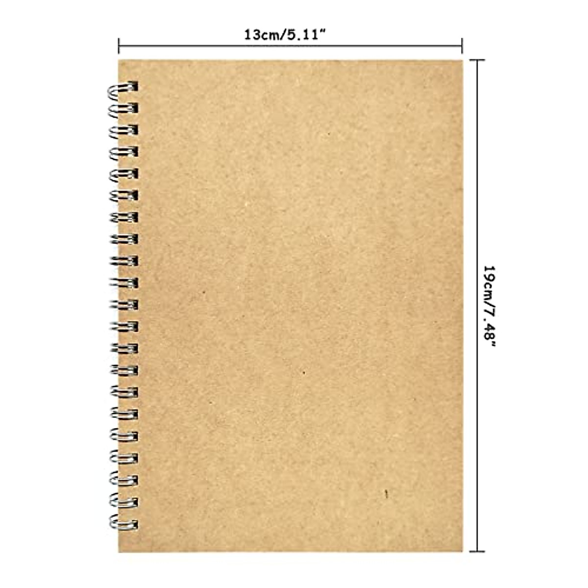 2Pack College Ruled Wirebound Spiral Notebook, College Ruled Notebook, 100 Pages, 50 Sheets, 7.48 x 5.11 Inch, Black and Yellow Cover