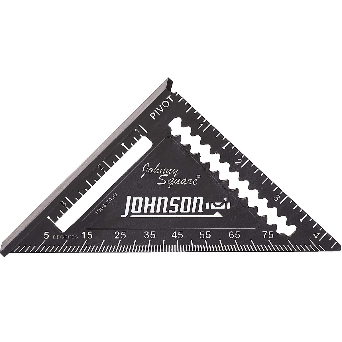 Johnson Level & Tool 1904-0450 Johnny Square Professional Easy-Read Finish Square, 4.5", Black, 1 Square